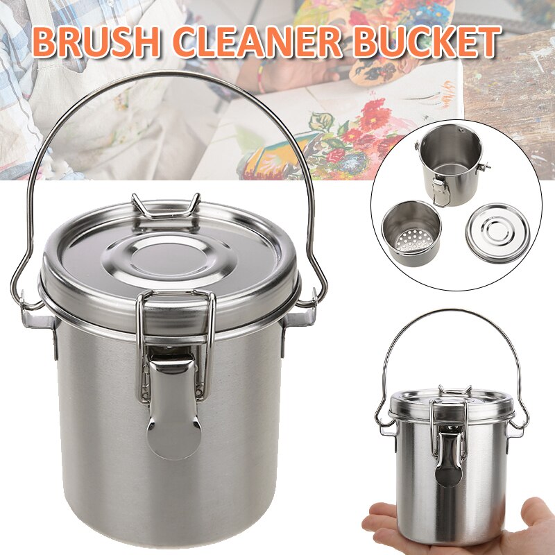 Stainless Steel Artist Brush Clean Bucket Washer f... – Vicedeal