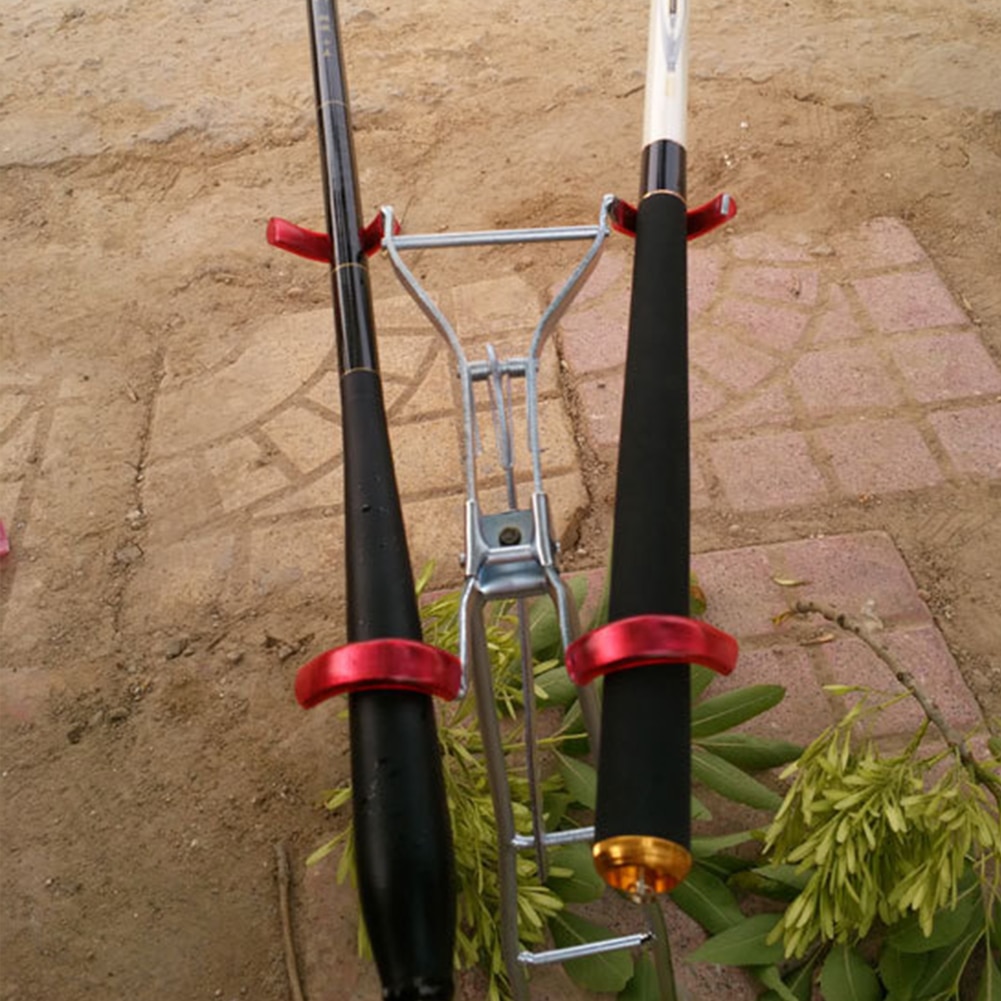 Fishing Rod Holder Double Pole Metal Iron Bracket ... – Grandado