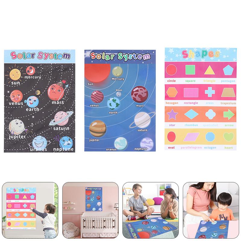 3 Pcs Early Education Poster English Learning Wall... – Grandado