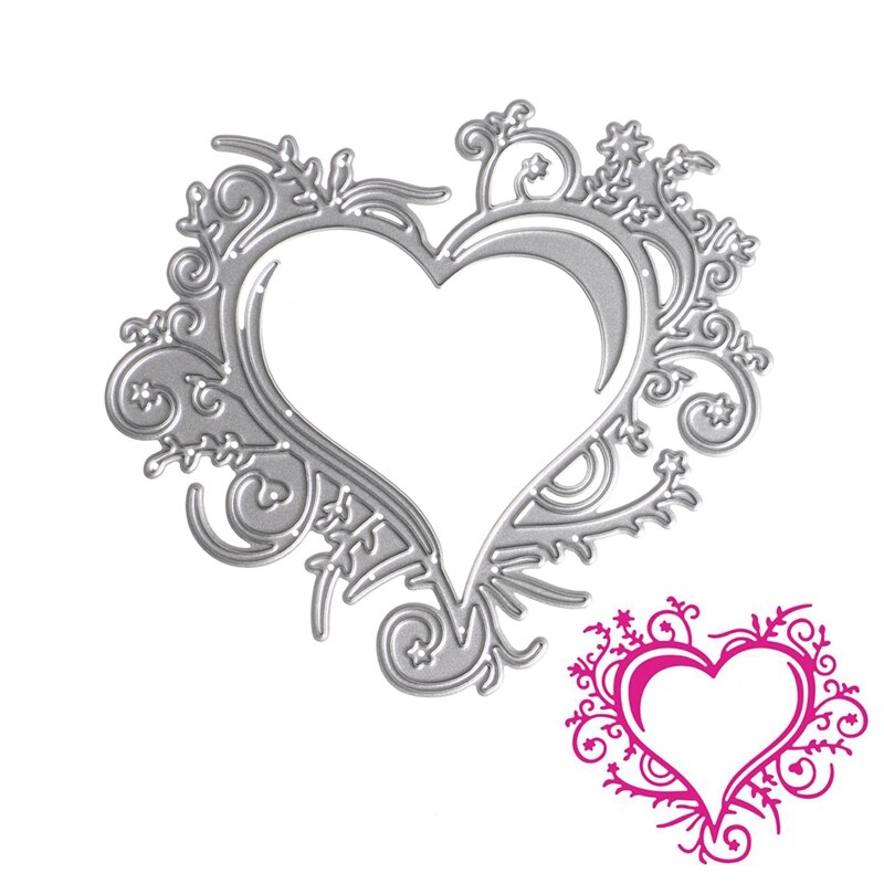 Heart Lace Cutting Dies Stencils Scrapbook Album E... – Grandado
