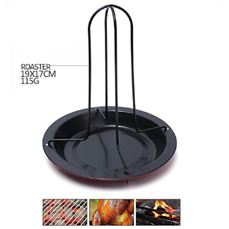 Steel Upright Chicken Roaster Rack With Bowl Tin N... – Grandado
