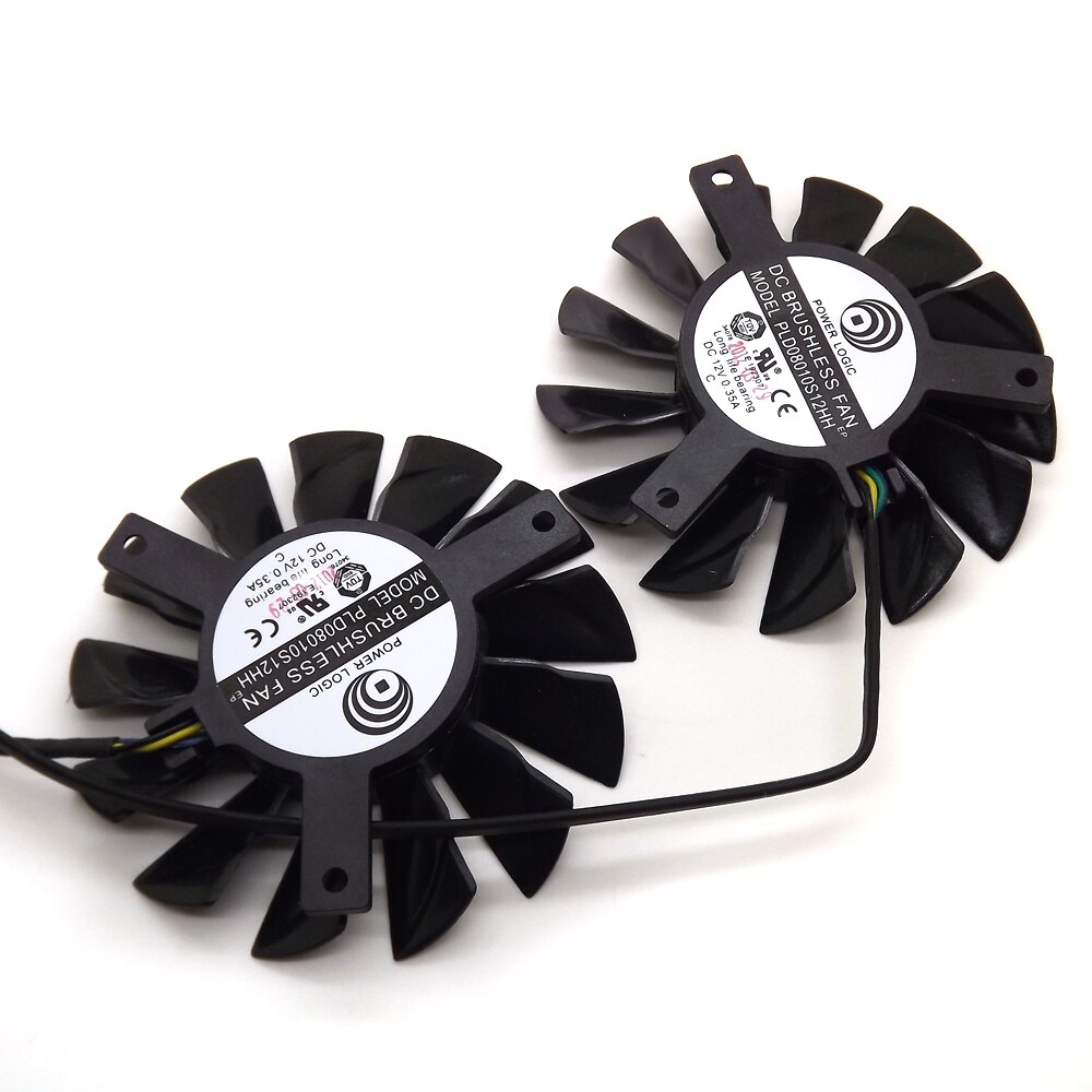 2pcs/lot PLD08010S12HH DC 12V 0.35A 75mm Dual Fans... – Grandado