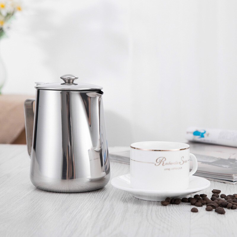 Stainless Steel 350ml/600ml/1000ml Coffee Pot Milk... – Vicedeal