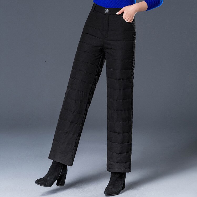 High Waist Down Pants Waterproof Polyester Winter ... – Grandado