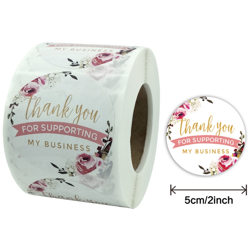 500 pcs/roll thank you label sticker tags 2 inch 5... – Grandado