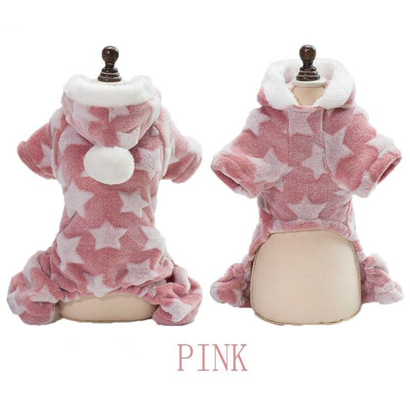Zachte Fleece Hond Jumpsuit Kleding Winter Huisdie... – Grandado