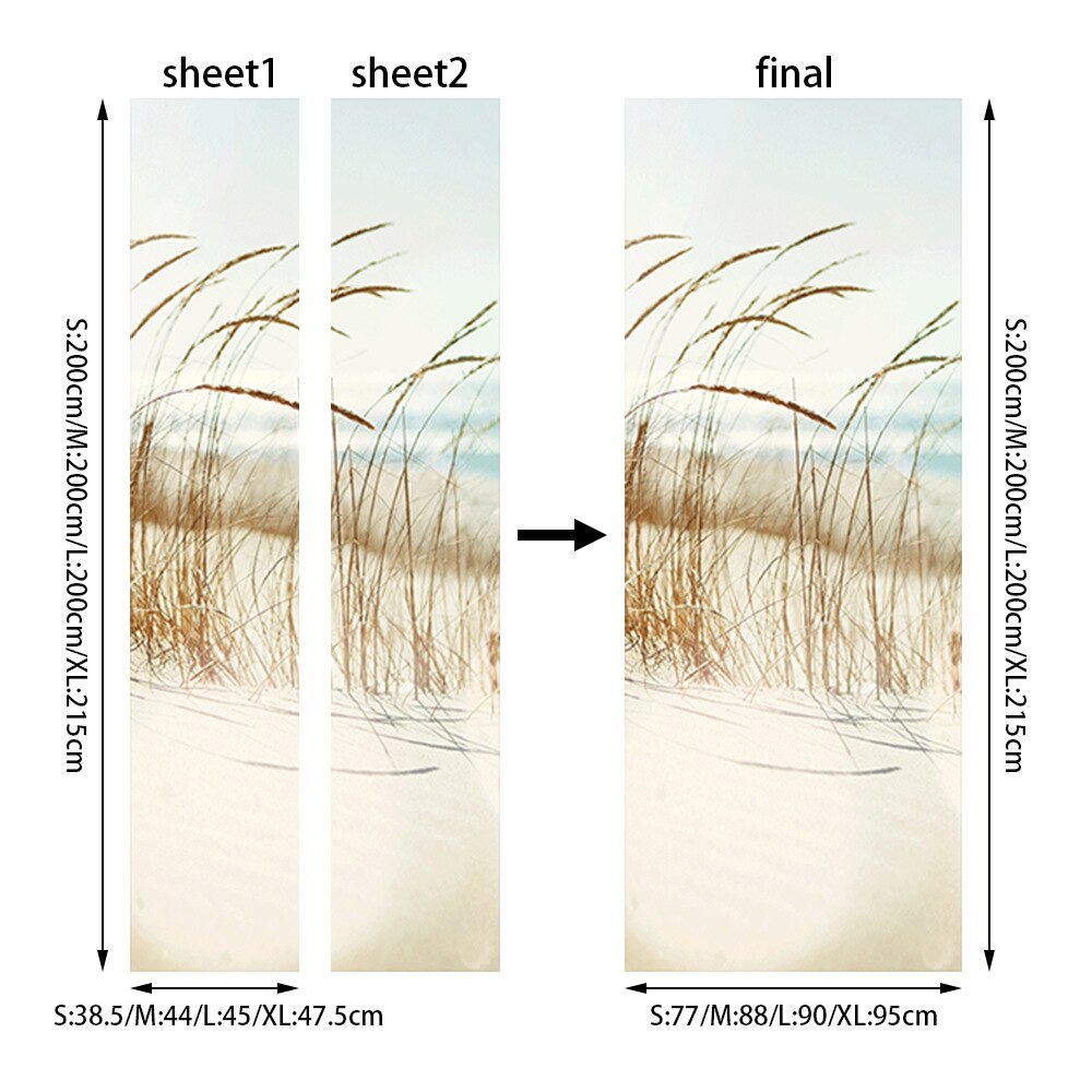 3D Door Sticker Reed Landscape Decor Stickers Door... – Vicedeal