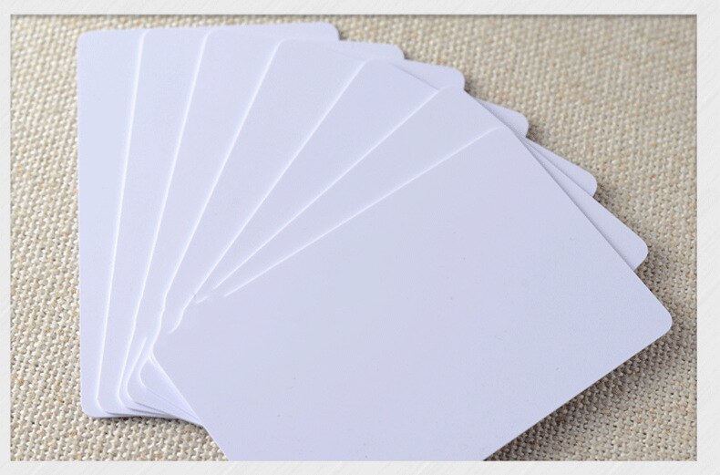 10 pcs/lot Blank Printable PVC Plastic White Card ... – Grandado