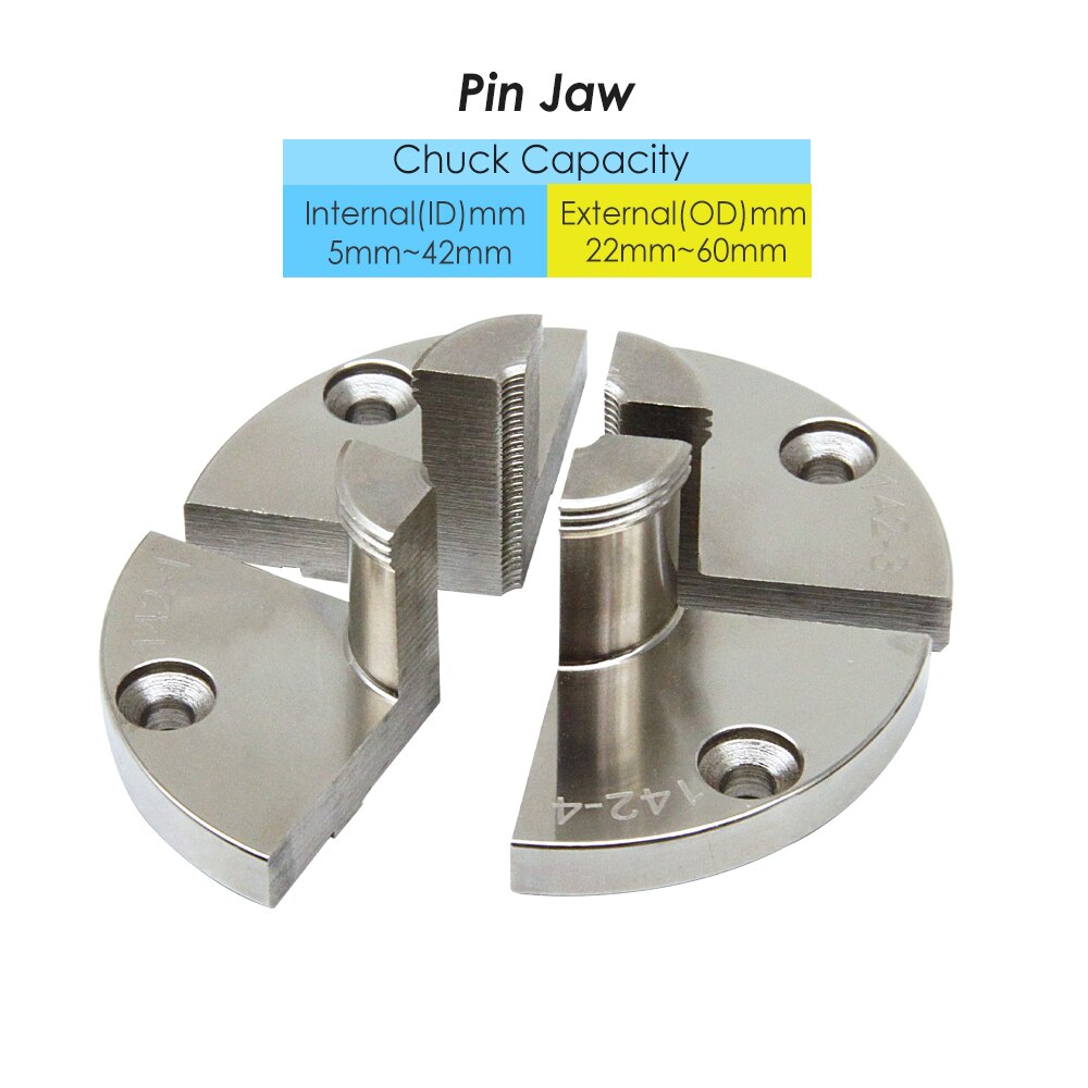 Chrome Plated Step Round Pin Jaw Set Woodworking T... – Vicedeal
