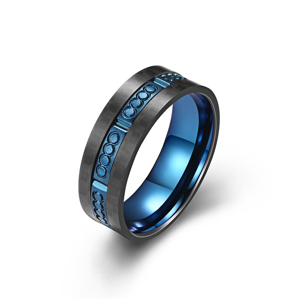 Jewelry Vantage Engrave Multi Loop Black Blue Soli... – Grandado
