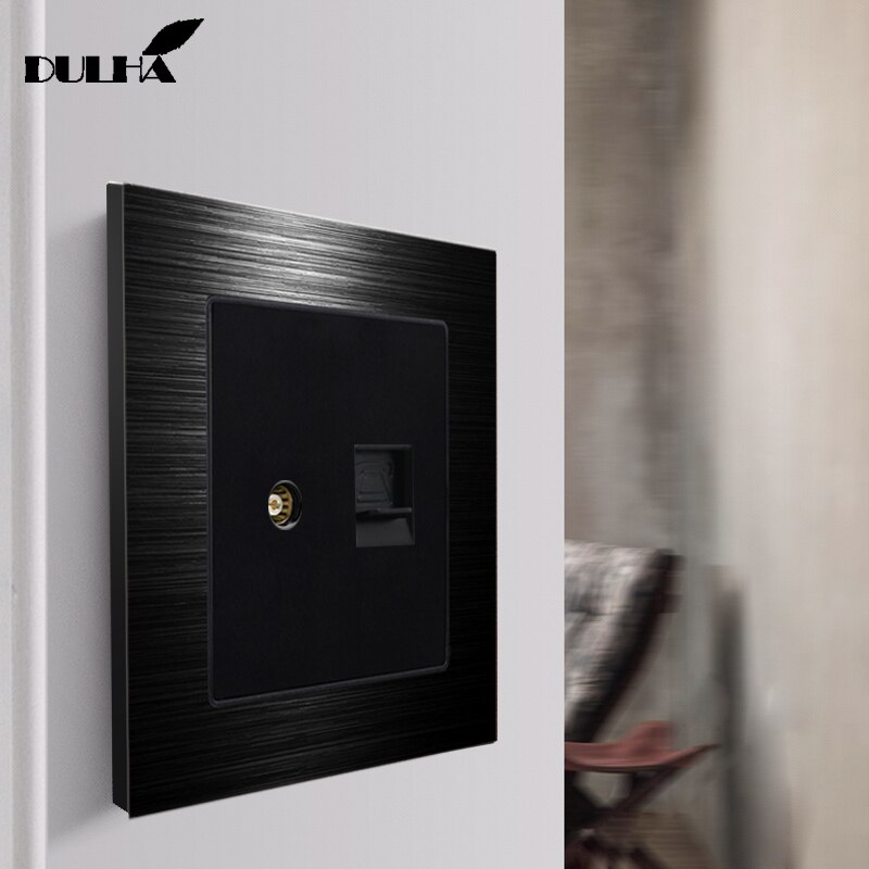 Luxurious Brushed Aluminum Panel Telephone & Telev... – Grandado