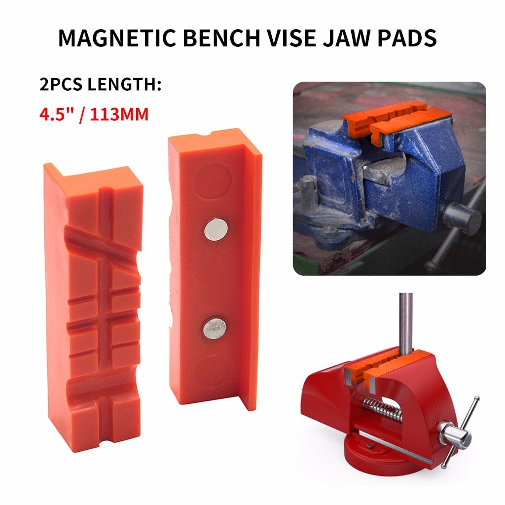 1 Pair Of Magnetic Soft Pad Jaws Rubber Metal Vise... – Grandado