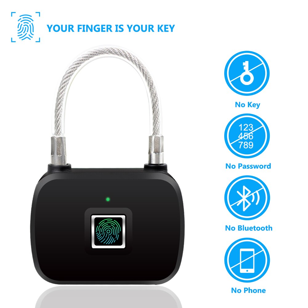 Zilnk Smart Vingerafdruk Slot Keyless Anti-Diefsta... – Grandado