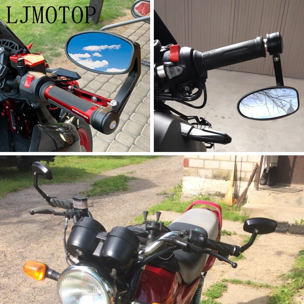 CNC Motorcycle Mirror 7/8" Handle Bar End Aluminum... – Grandado