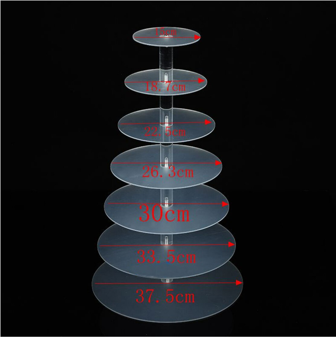 3/4/5/6 Tier Acrylic Wedding Cake Stand Crystal Cu... – Grandado