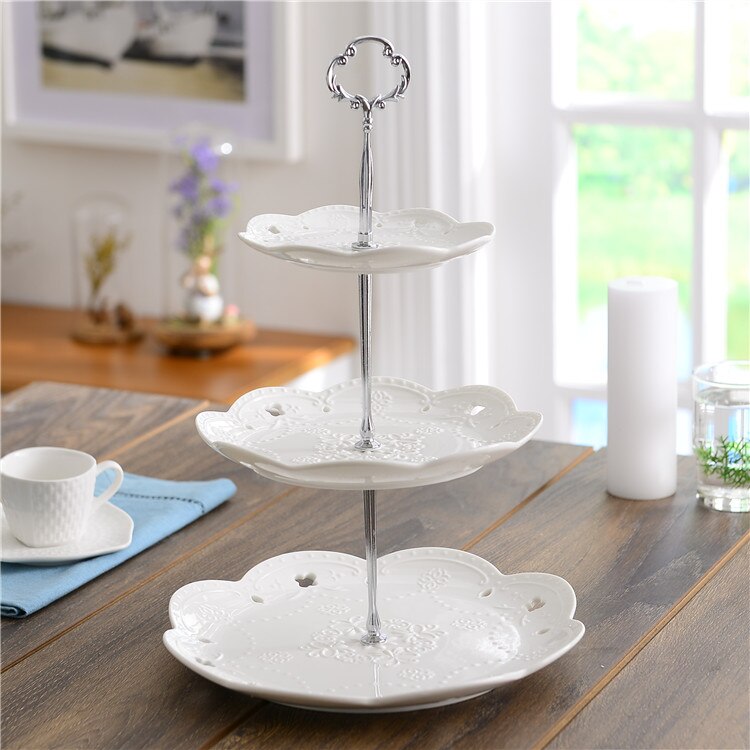 Cake Three Layer Tray Stand Dessert Afternoon Tea ... – Vicedeal