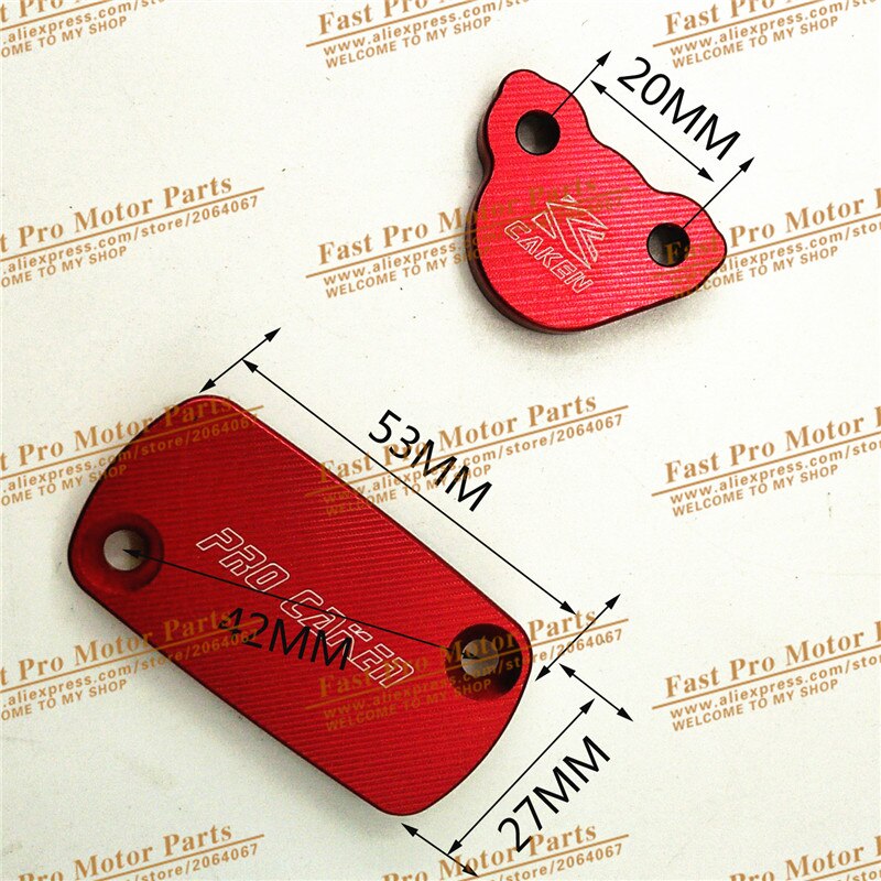 Red CNC Alloy CRF Anodized Front & Rear Brake Rese... – Grandado