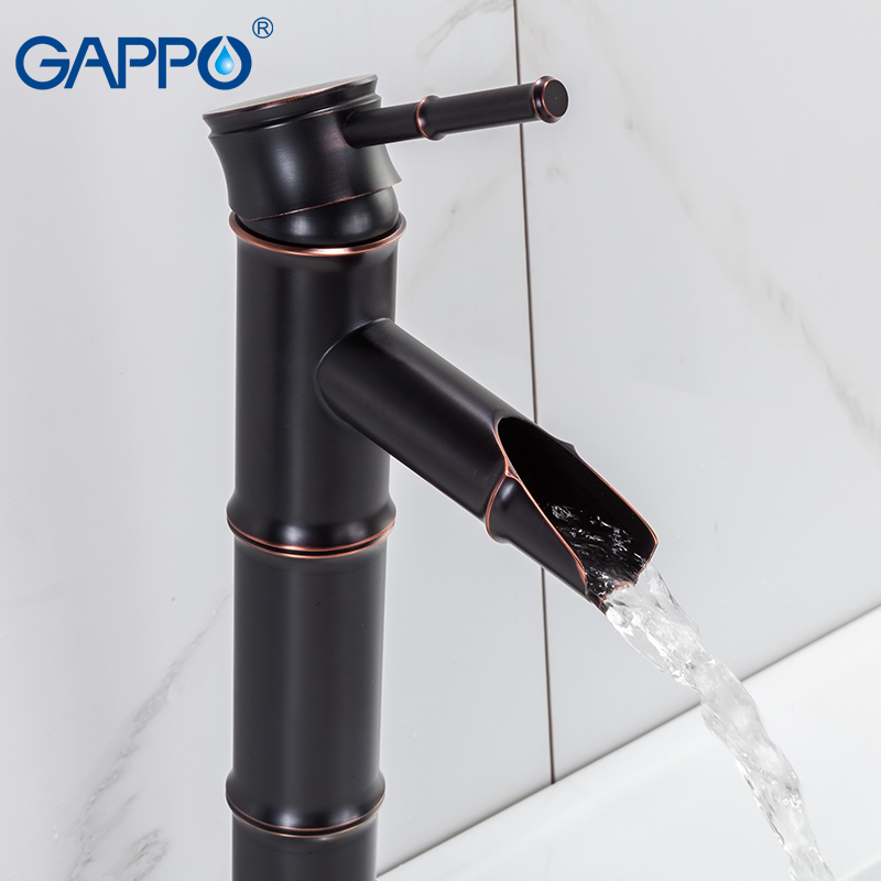 GAPPO Wastafelkranen zwarte waterval basin wastafe... – Vicedeal