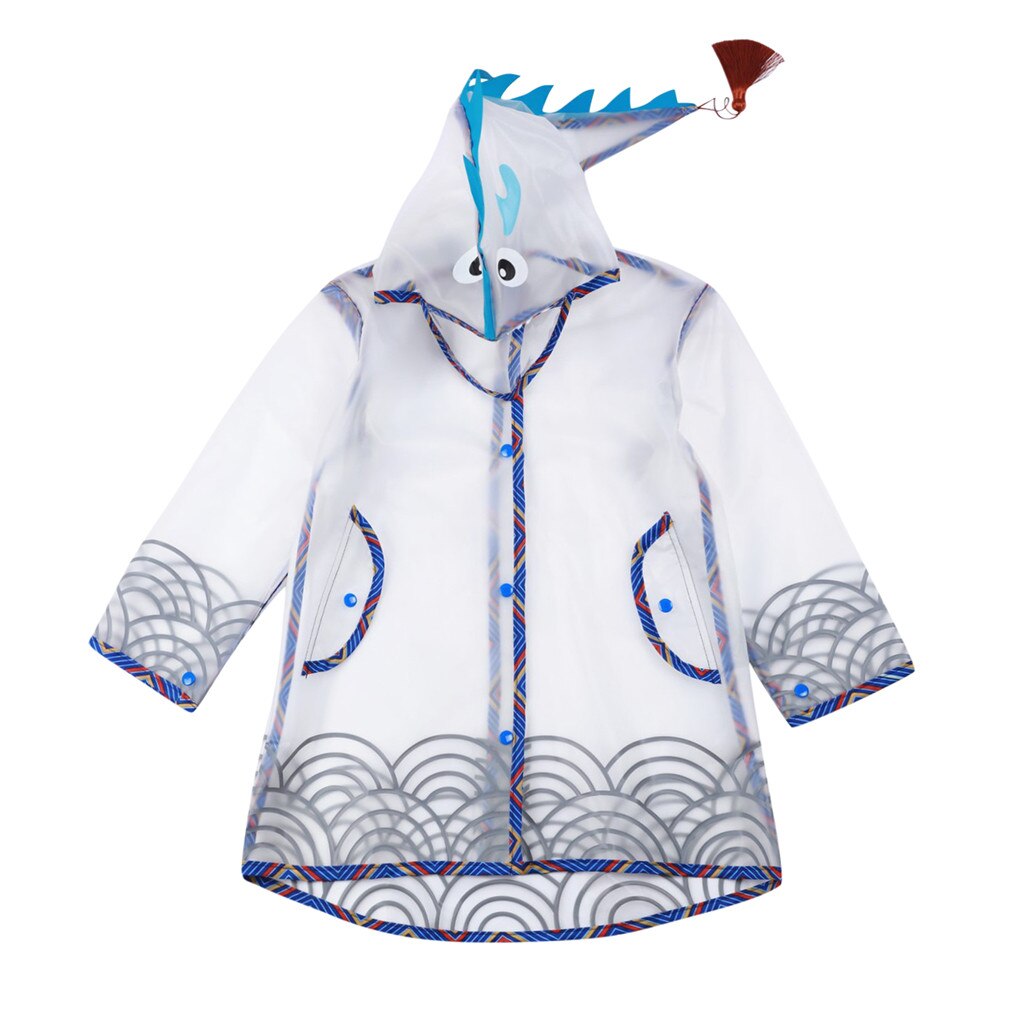 Kids Boy Girl Raincoat Rain Tassels Dinosaur 3D Li... – Grandado