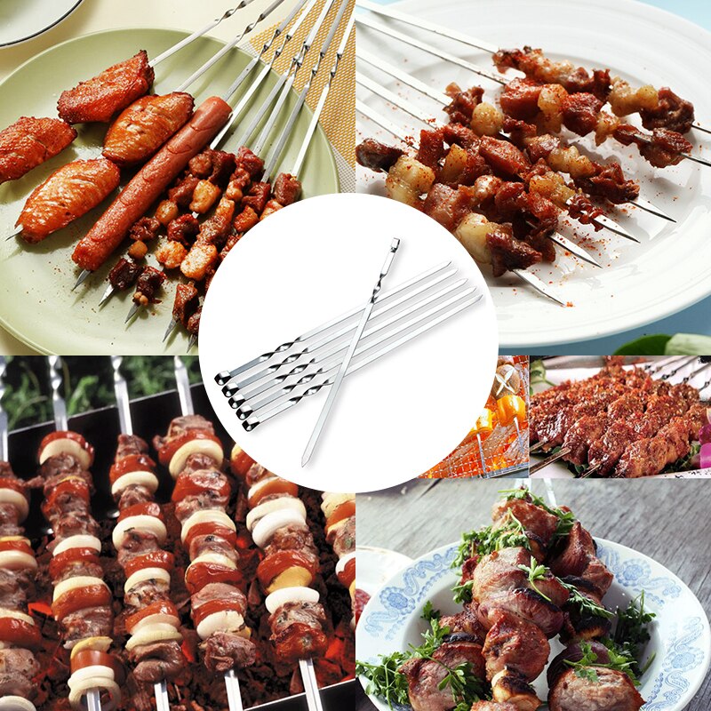 Duolvqi 6pcs/Set Barbecue Meat String Skewers Chun... – Vicedeal