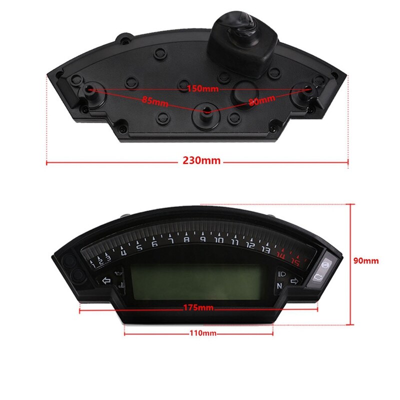 Universal Motorcycle LCD Digital Speeeter TFT Moto... – Grandado