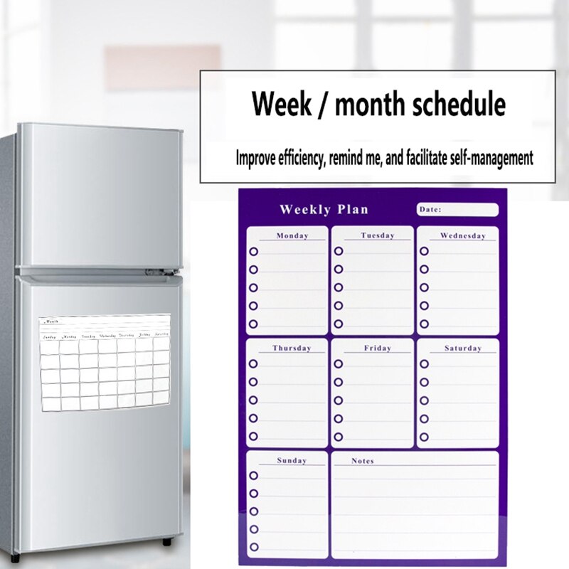 Rewritable Monthly Week Schedule Refrigerator Magn... – Grandado