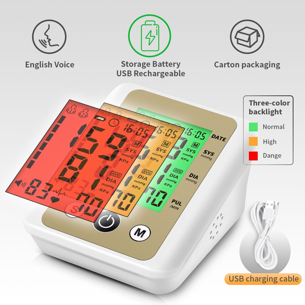 Automatic Blood Pressure Monitor Upper Arm Digital... – Vicedeal