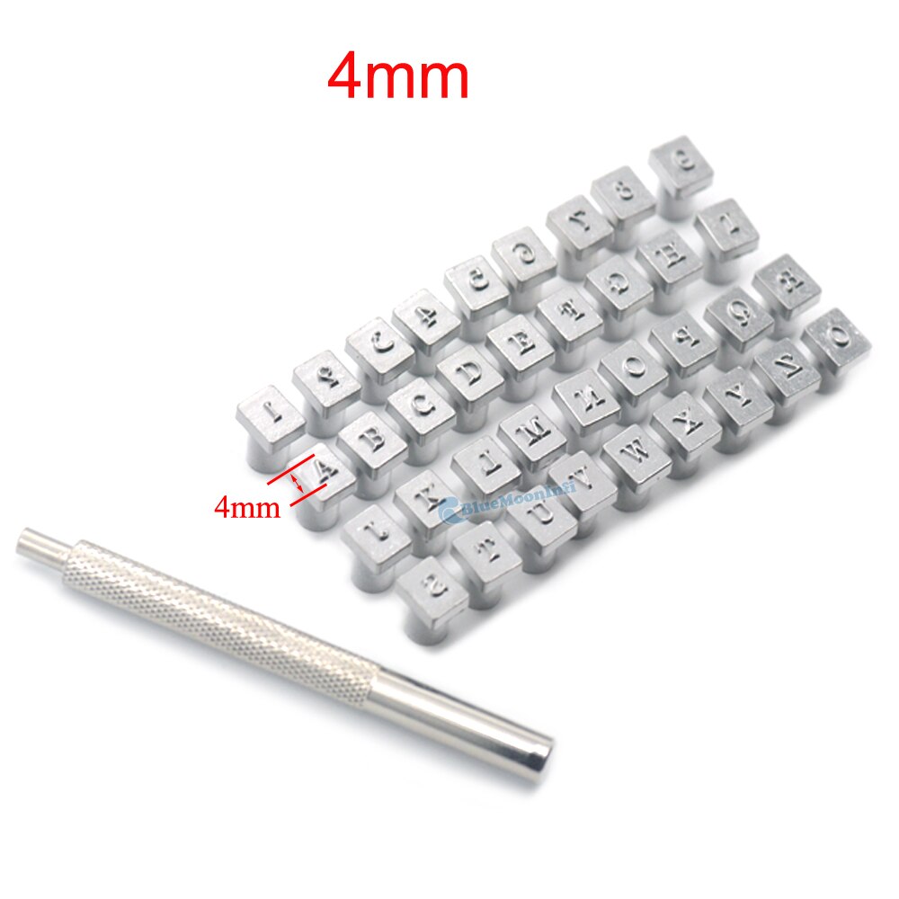 1 set 4mm/6mm Alfabet Nummer Stempel Sterven Leder... – Grandado