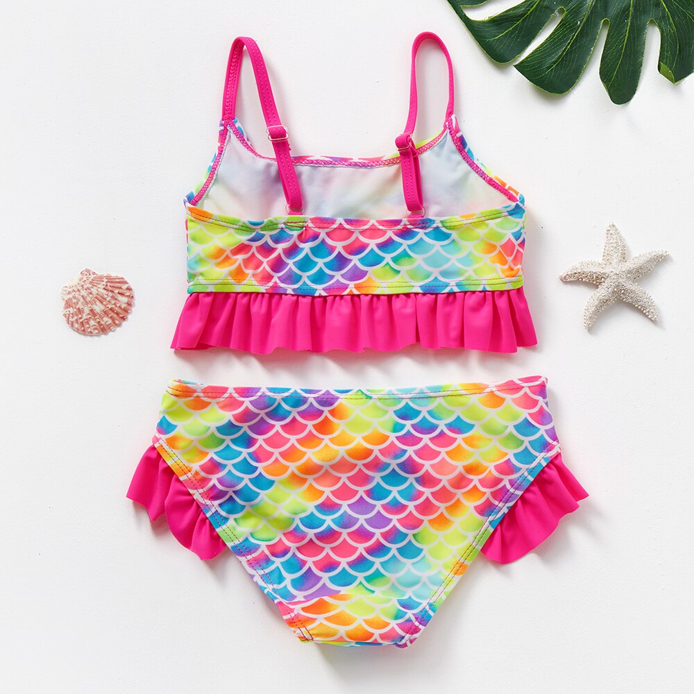 2~12Y Girls Swimwear Two pieces Girl Swimsuit fish... – Vicedeal