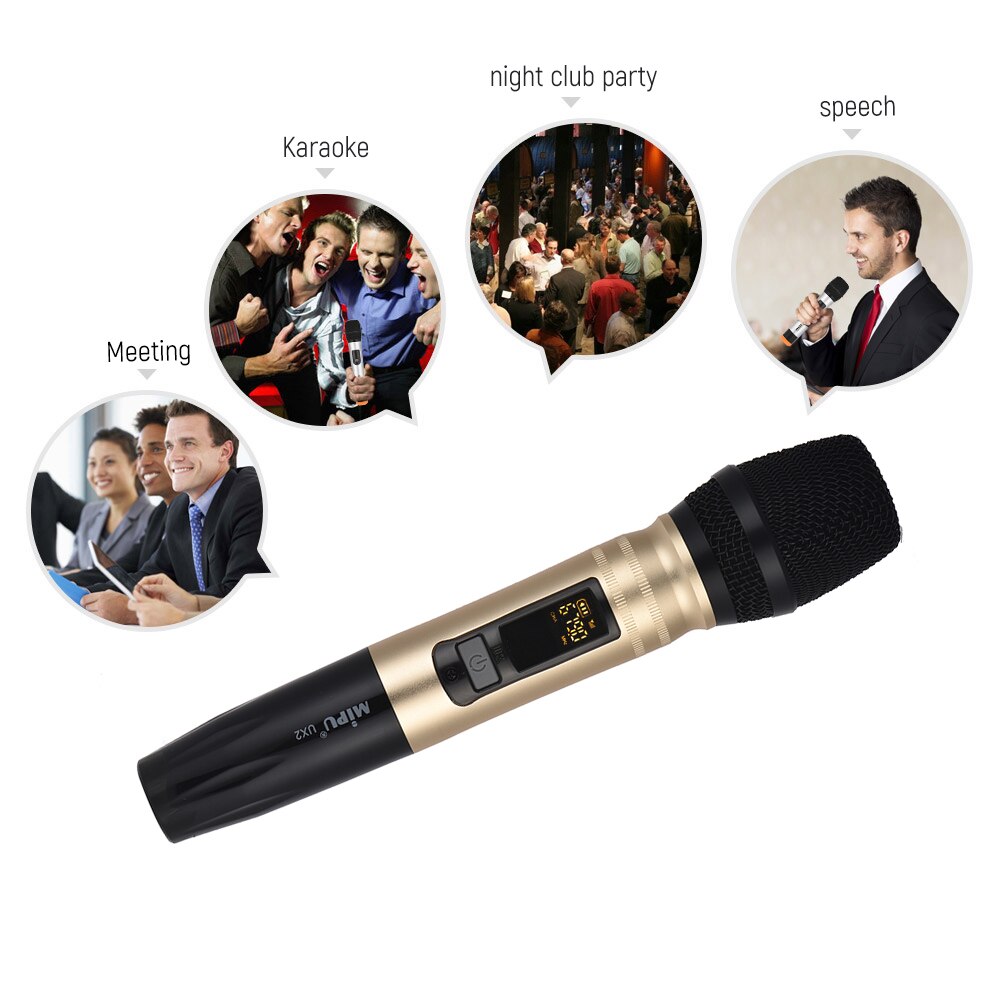 Wireless Handheld Microphone UHF Dual Frequency Mi... – Grandado