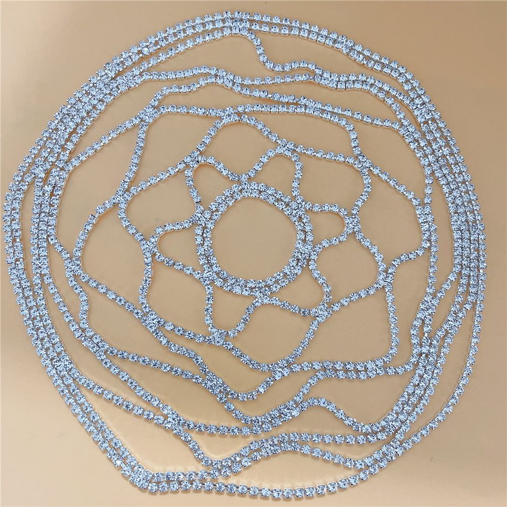 2024 Holle Bruiloft Strass Hoofdketting Mesh Hoofd... – Grandado