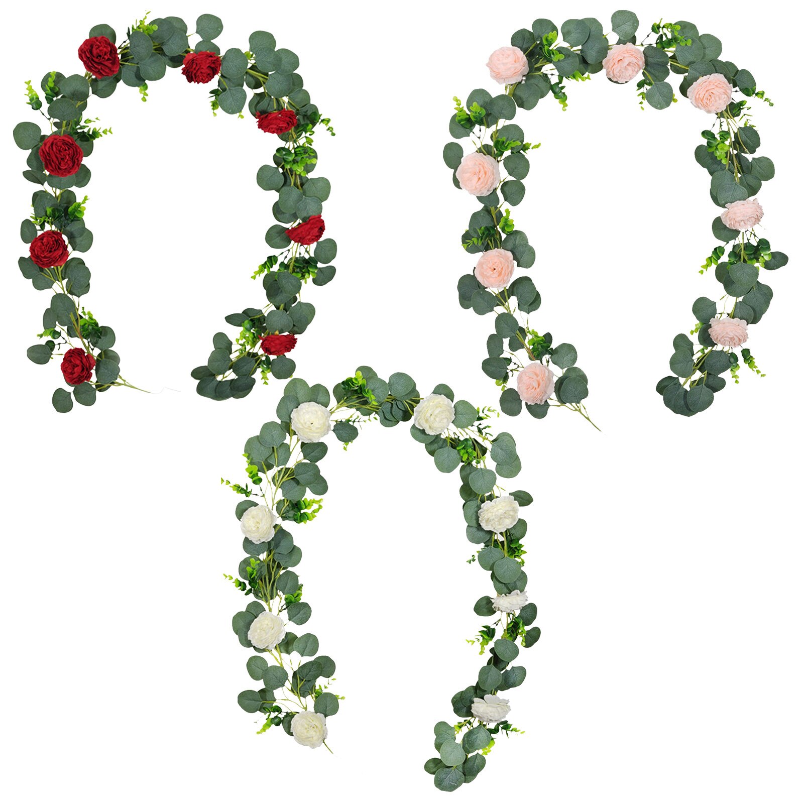 Garden Decoration Flower Vine Artificial Eucalyptu... – Grandado