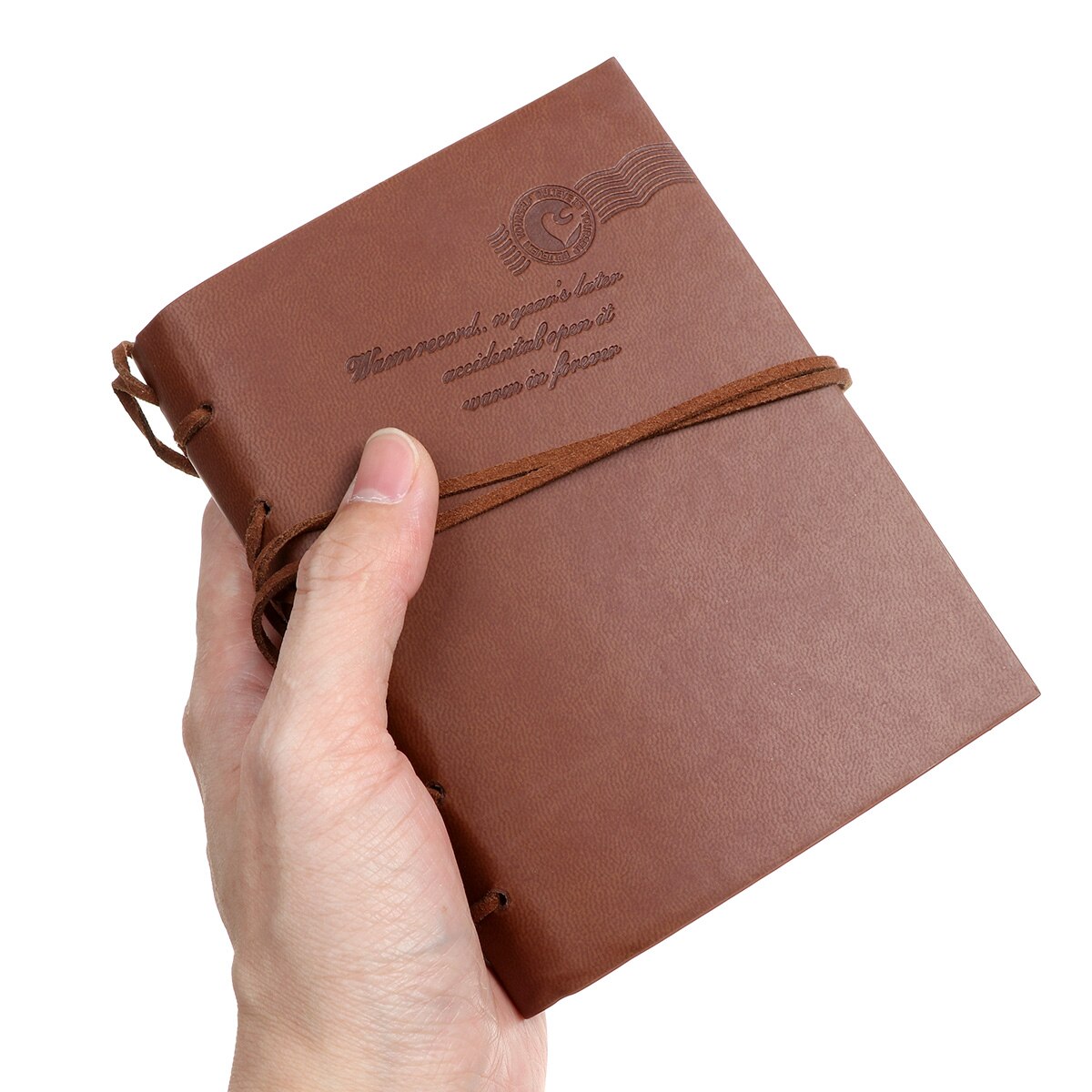 Vintage Leather Bound Blank Pages Notebook Note Jo... – Grandado