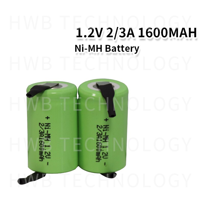 2Pieces/lot Original 1.2V 2/3A 1600mAh Ni-Mh 2/3A ... – Grandado