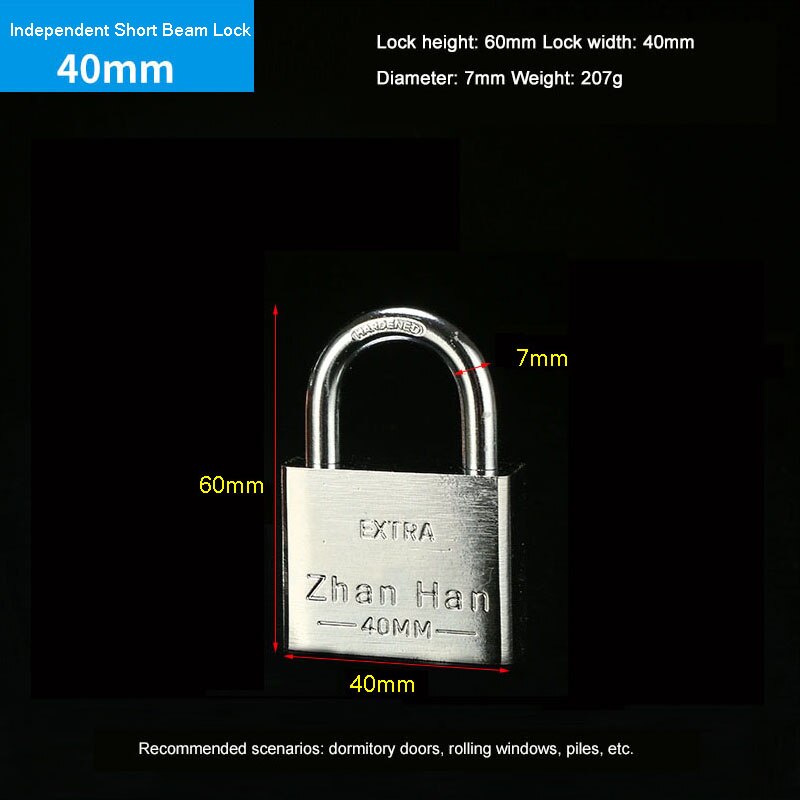 30/40mm Steel Padlock Head Lock Small Locks Door W... – Grandado