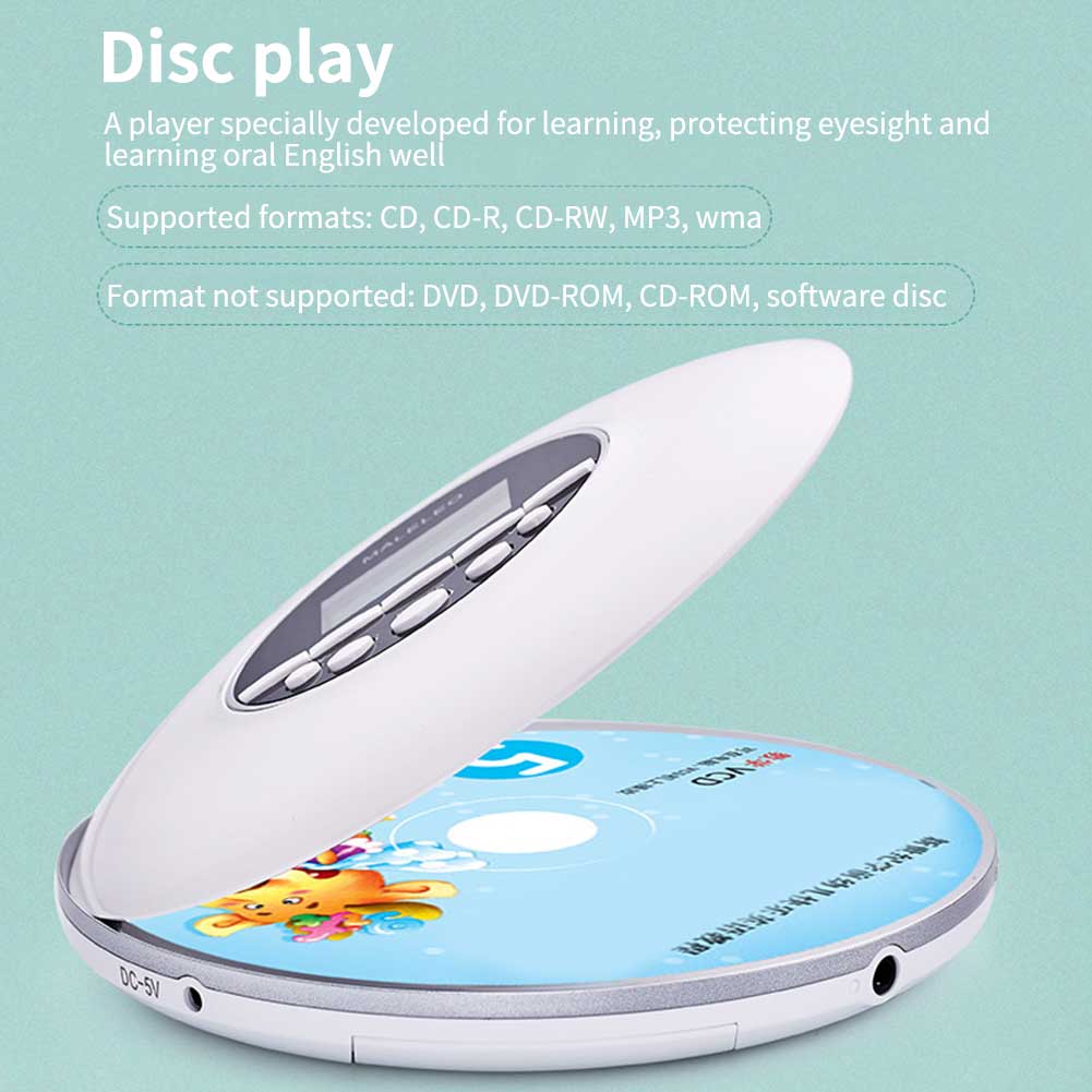 LCD Display Students Portable CD Player HIFI With ... – Grandado