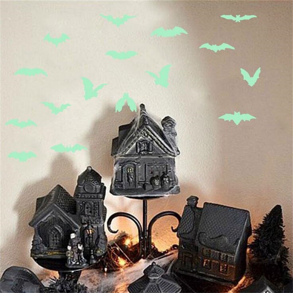 12pcs/set 3d Luminous Bat Halloween Diy Party Blac... – Grandado