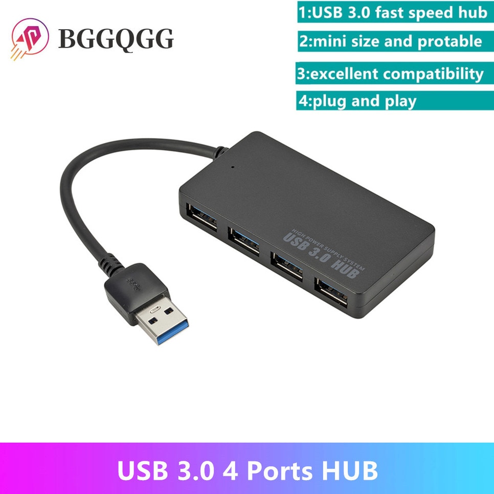 BGGQGG Ultra-dünne 4-port USB 3,0 HUB High Speed U... – Vicedeal