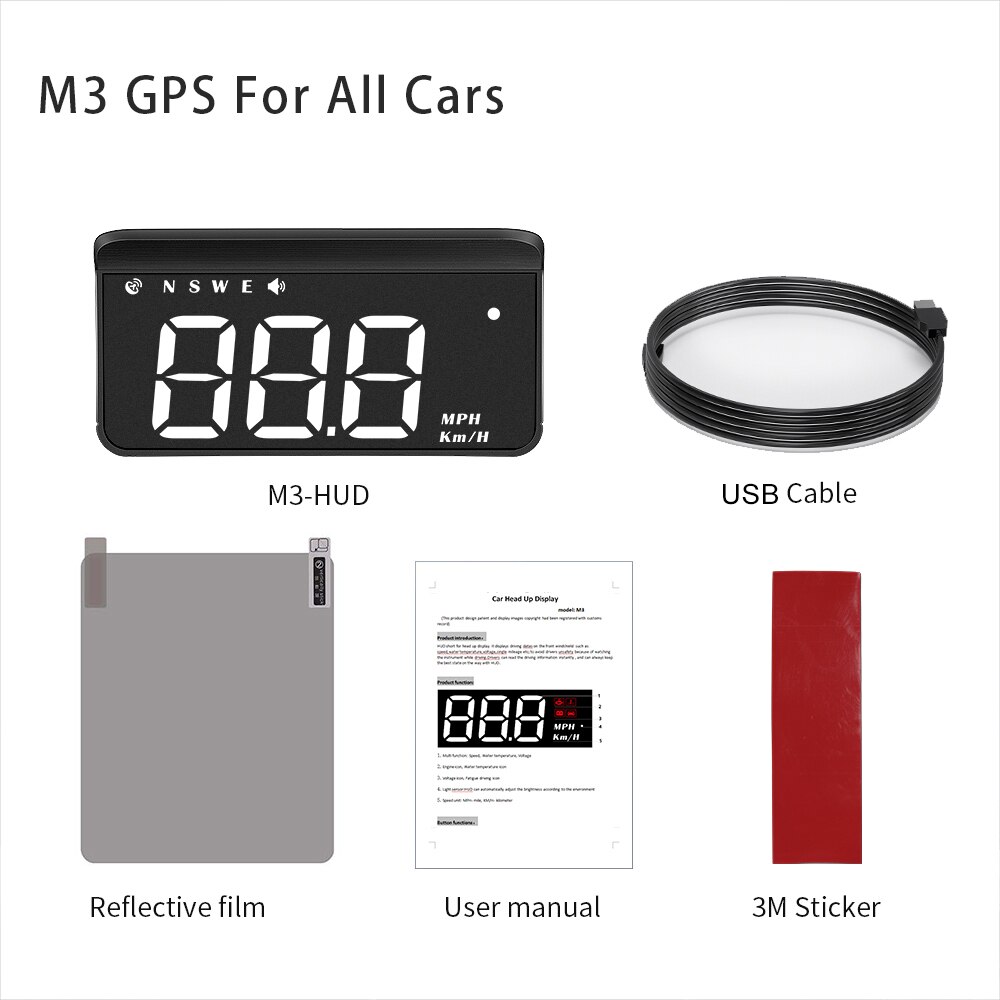 Wying M3 Auto Gps OBD2 Head-Up Display Digitale Au... – Vicedeal