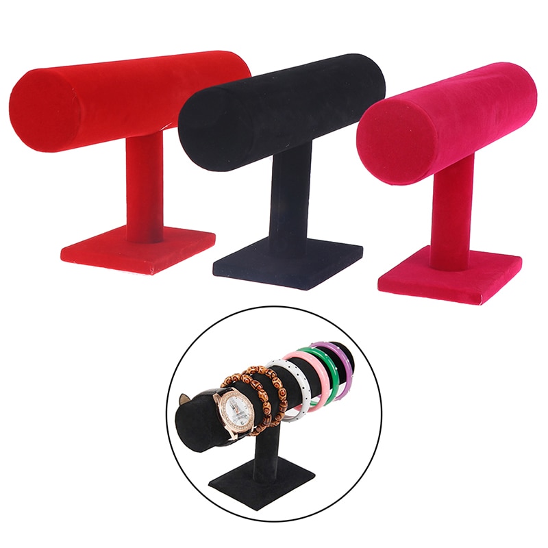 Velvet T-Bar Display Stand Holder Organizer Bracel... – Grandado