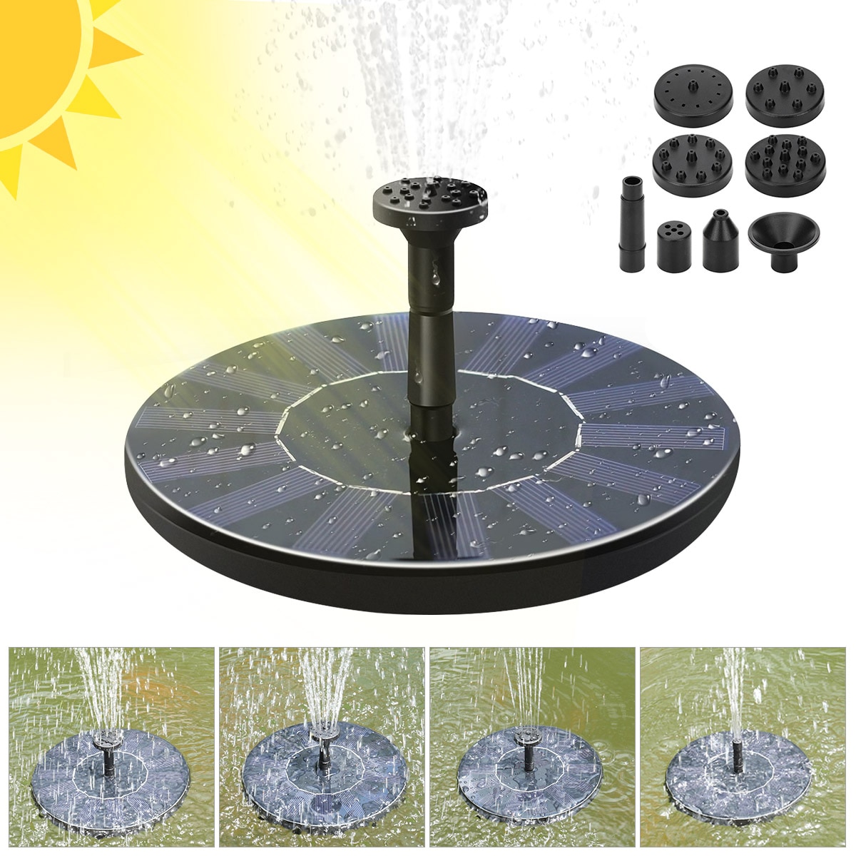 Mini Solar Fontein Pomp Solar Waterpomp Power Pane... – Vicedeal