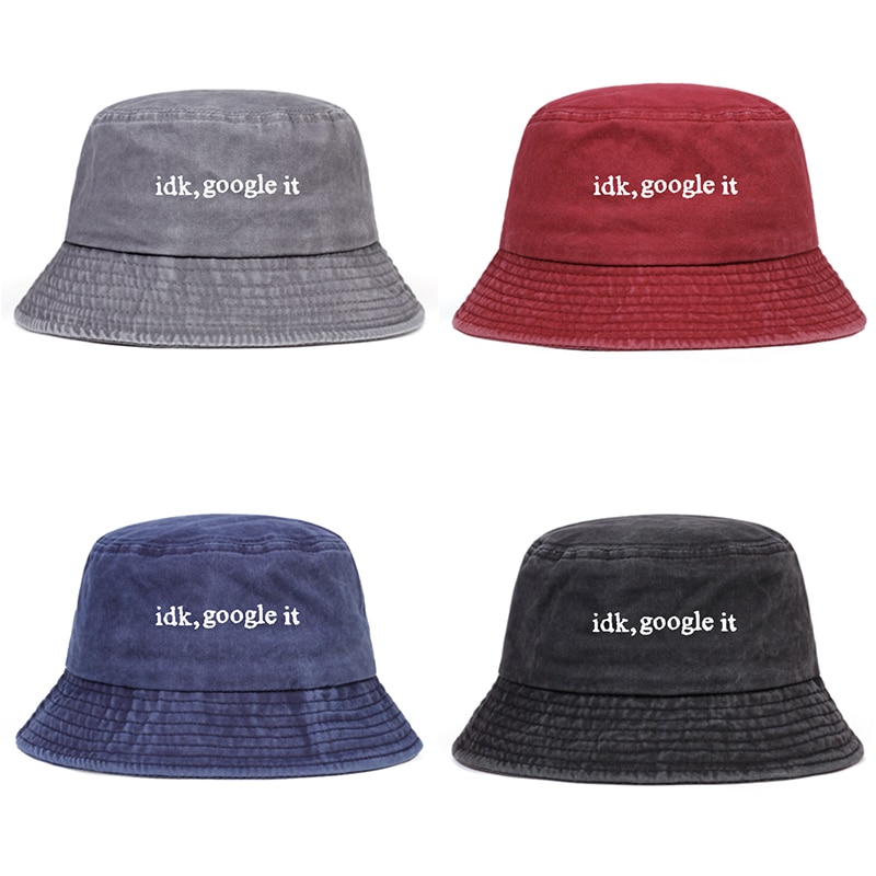 wild Washed fisherman hat IDK GOOGLE IT Embroidere... – Vicedeal
