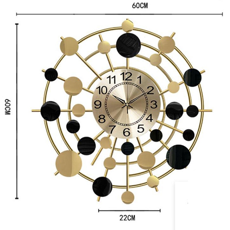 Metal Circle Wall Clock Modern Living Room Home Wa... – Grandado