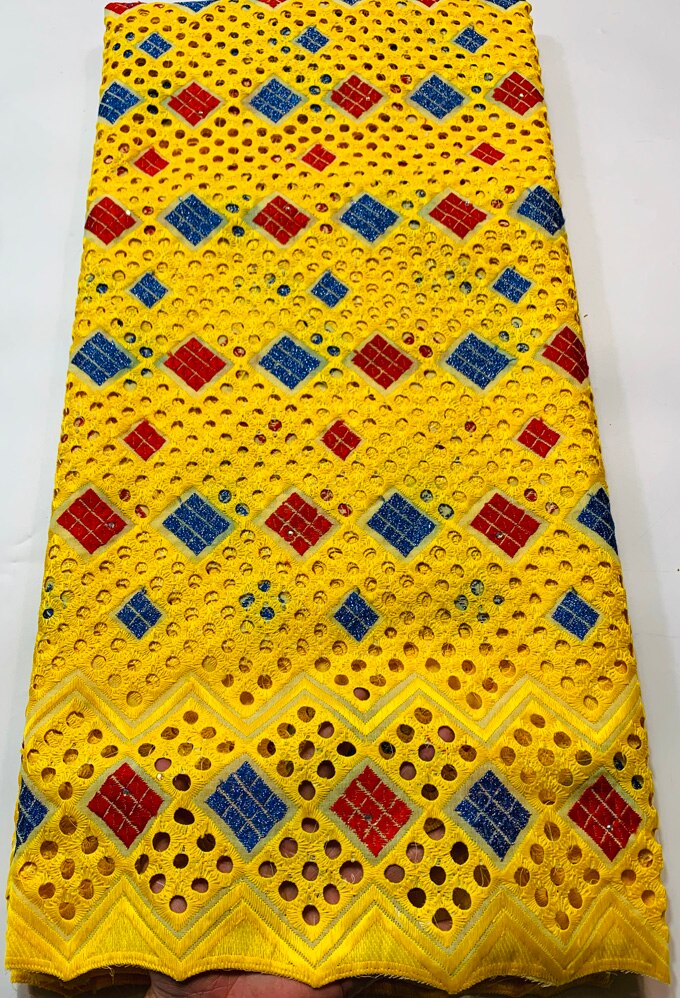 5 yard Swiss lace fabric latest Dry lace embroider... – Vicedeal