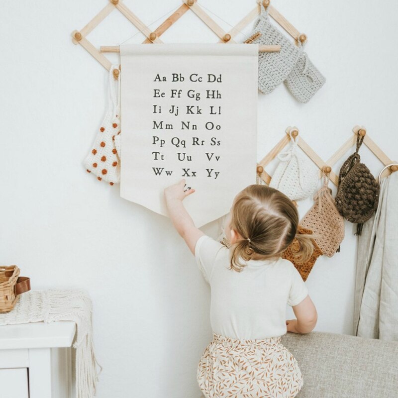 Nordic Hanging Canvas Pennant Kids Room Wall Banne... – Vicedeal