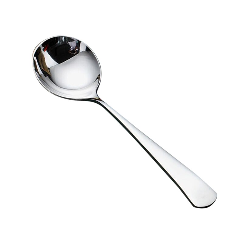 304 Stainless Steel Round Spoon Coffee Dessert Spo... – Vicedeal