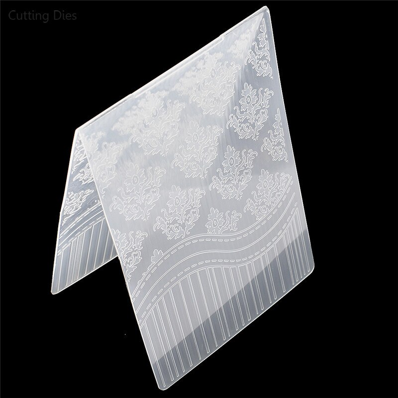 Clear Flower Printed Plastic Embossing Folder Card... – Grandado