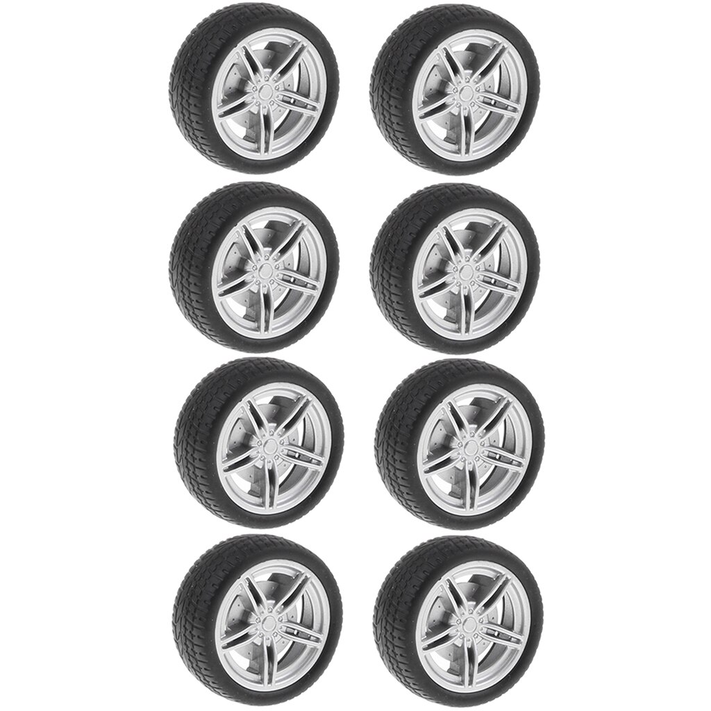 10 pcs Tires On Road Wheel Rims & Plastic Tire 30m... – Grandado