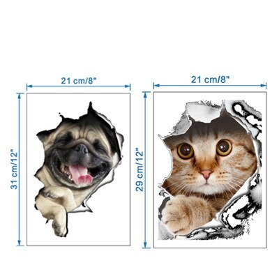 1/2/3 Stuks Gat View Levendige 3D Muursticker Badk... – Grandado
