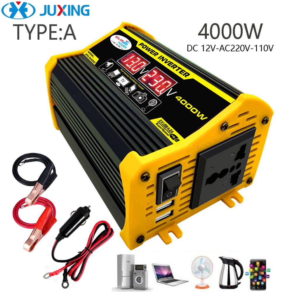 JUXING 4000W Power Inverter Converter With Double ... – Vicedeal